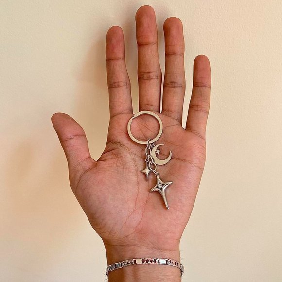 Accessories | Y2k 200s Star Moon Pendant Keyring For Keychain | Poshmark